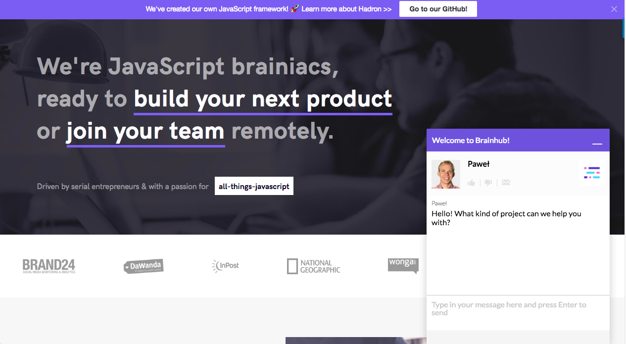Proactive vs. reactive chat